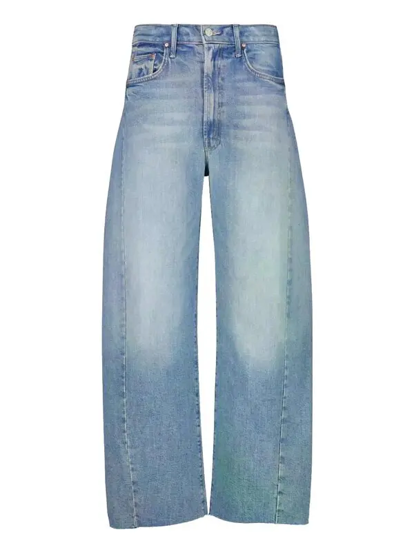 MOTHER The Half Pipe Ankle Frayed Jeans - Blue