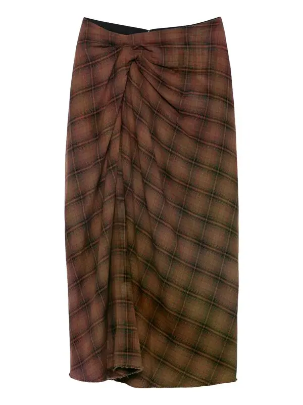 MARANT ETOILE Nicole Midi Skirt - Brown
