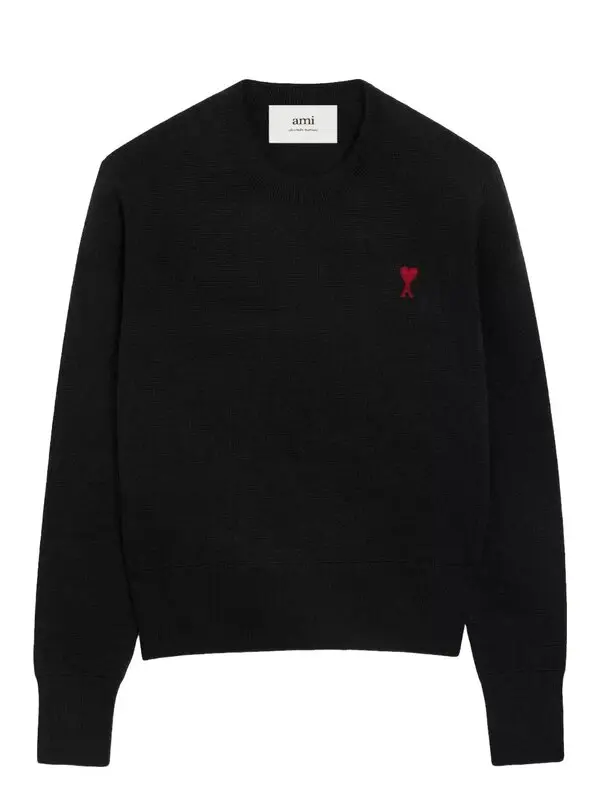 Ami De Coeur Wool Crew-neck Sweater - Black