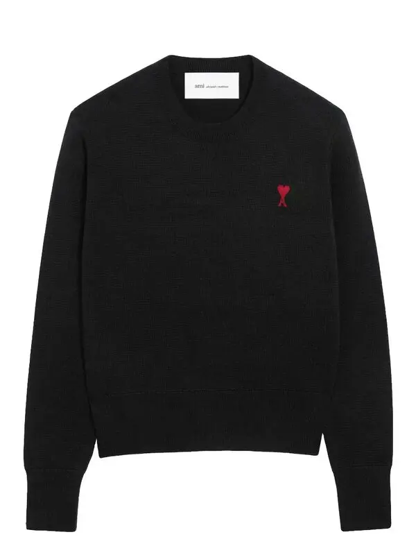 AMI Paris Wool Knit Sweater - Black