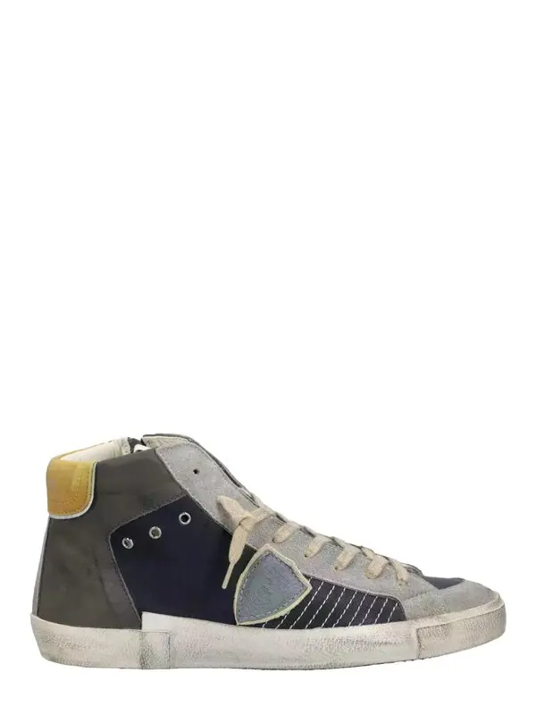 Philippe Model Prsx Panelled High-top Sneakers - Grey