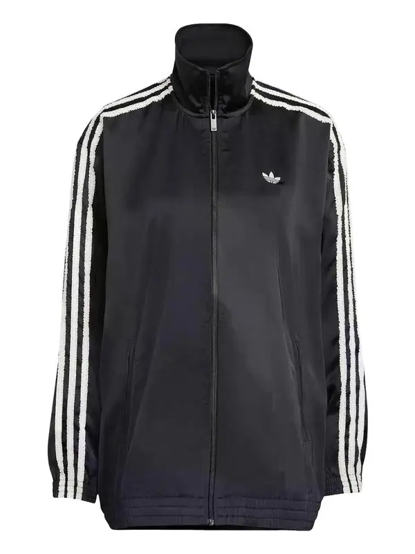 Adidas Firebird Satin Stripe Jacket - Black