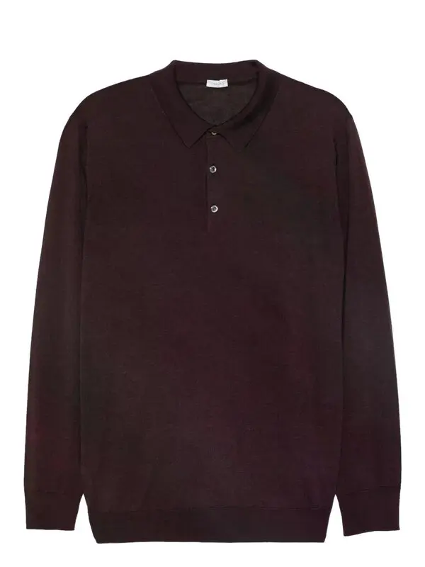 Caruso Long-sleeves Polo Shirt - Brown