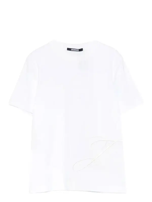 Jacquemus Embroidered Logo T-shirt - White