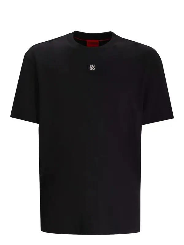 Hugo Logo-patch Cotton T-shirt - Black