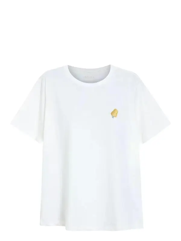 Isolda Caju Embroidery T-shirt - White