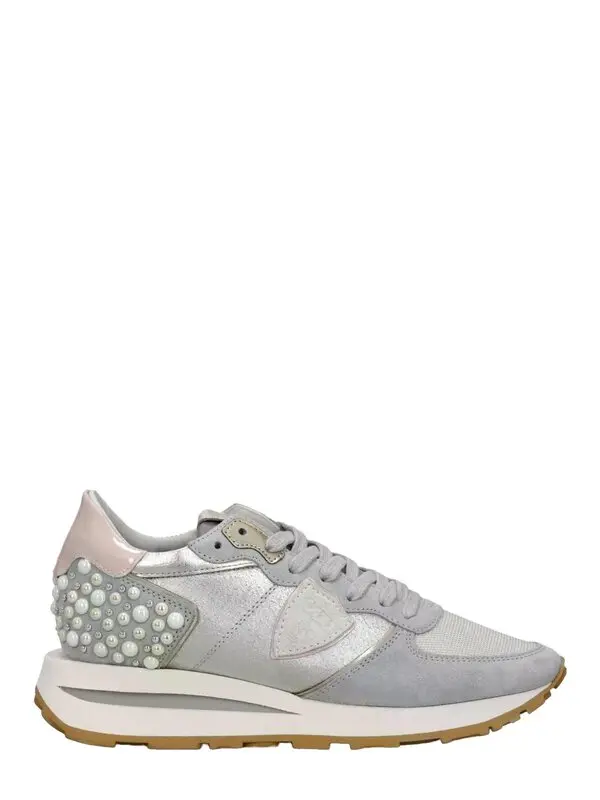Philippe Model Tropez Haute Sneakers - Silver