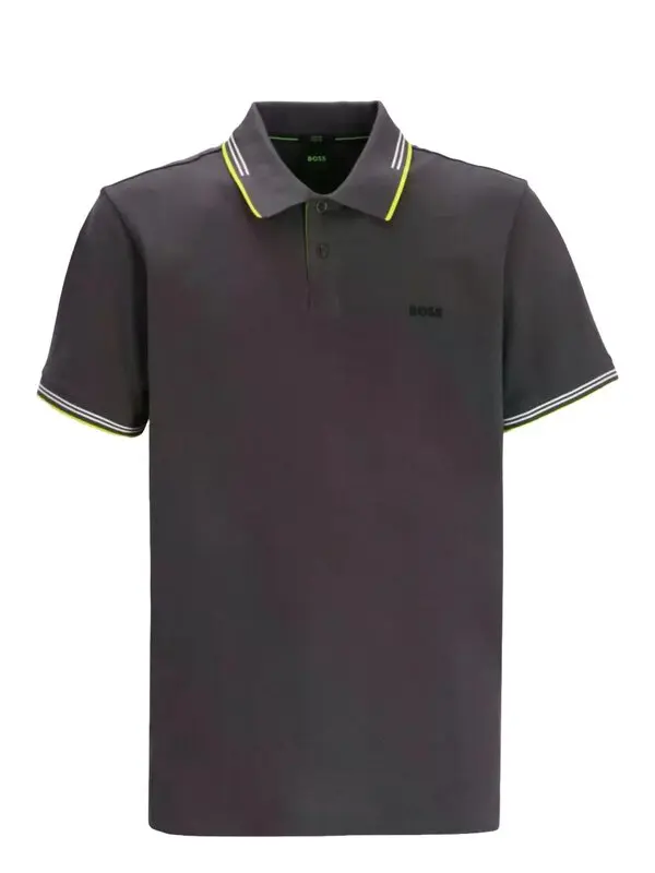 BOSS Paddy Tipped Polo Shirt - Brown