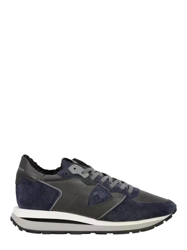 Philippe Model Suede Panelled Sneakers - Blue