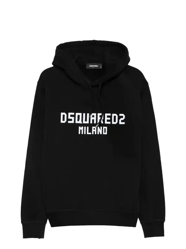 Dsquared2 Logo-embroidered Hoodie - Black
