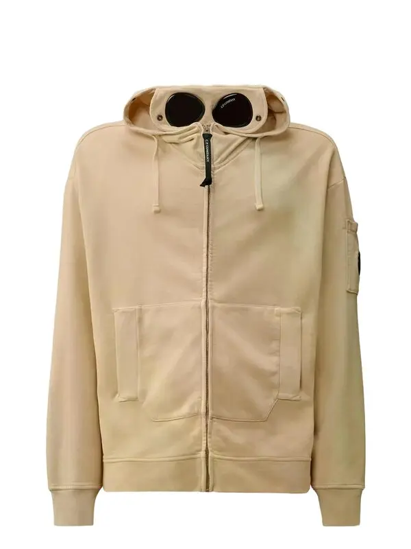 C.P. COMPANY Goggle Zip-up Hoodie - Neutrals