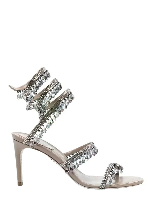 Rene Caovilla Chandelier Embellished Sandals - Neutrals