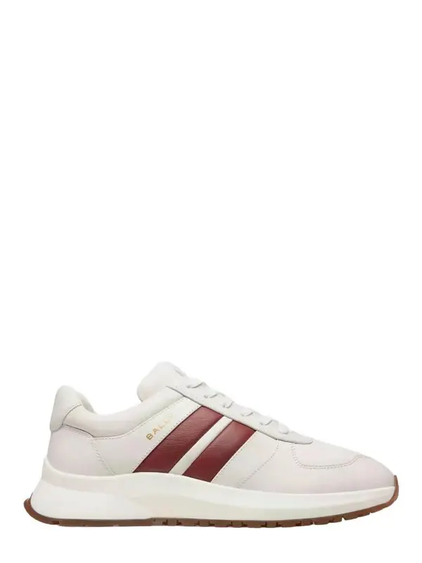 Bally Darsyl Leather Sneakers - White/b.red/white