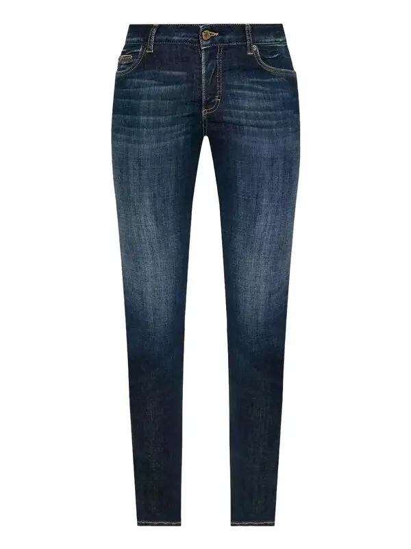 Dsquared2 Logo-plaque Cropped Jeans - Blue
