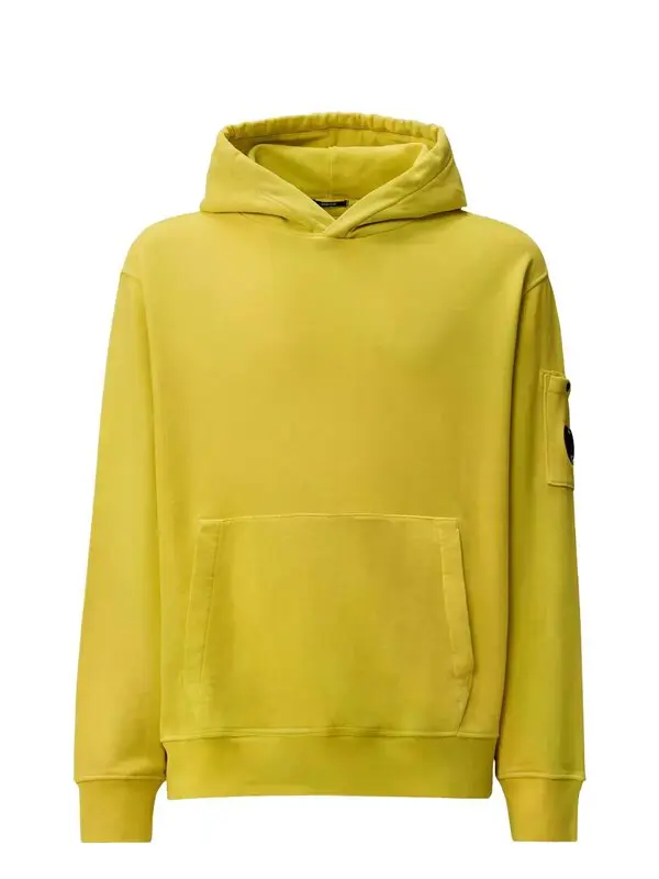 C.P. COMPANY Lens-detail Hoodie - Yellow