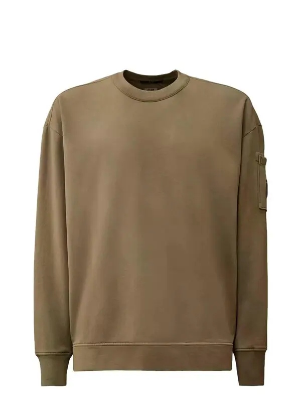 C.P. COMPANY Lens-detail Crew-neck Sweatshirt - Brown