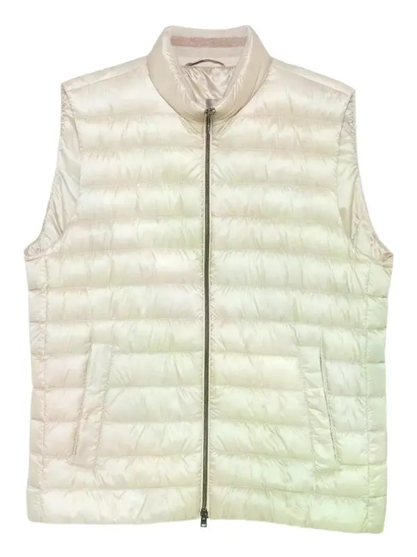 Herno Quilted Zip-front Gilet - Neutrals
