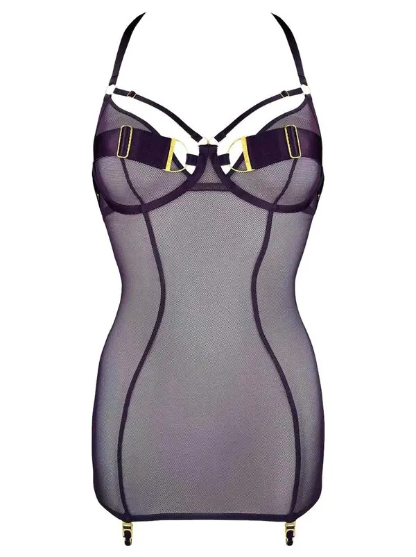 BORDELLE Nara Mesh Dress - Purple