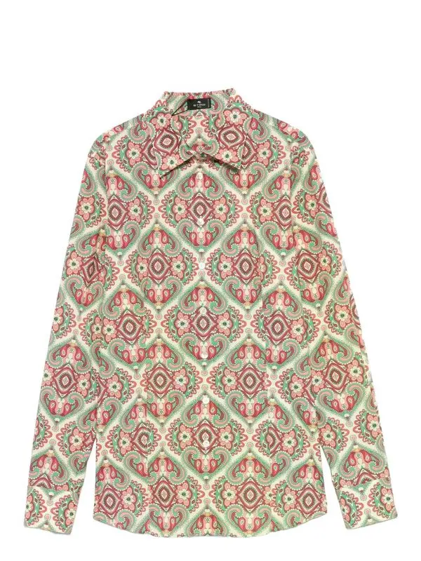 Etro Paisley-print Long-sleeve Shirt - Neutrals