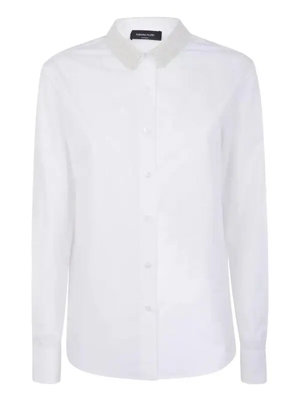 Fabiana Filippi Embellished-collar Shirt - White