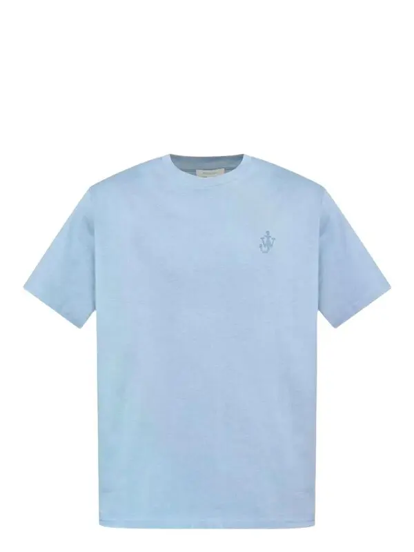 JW Anderson Logo-embroidered T-shirt - Blue