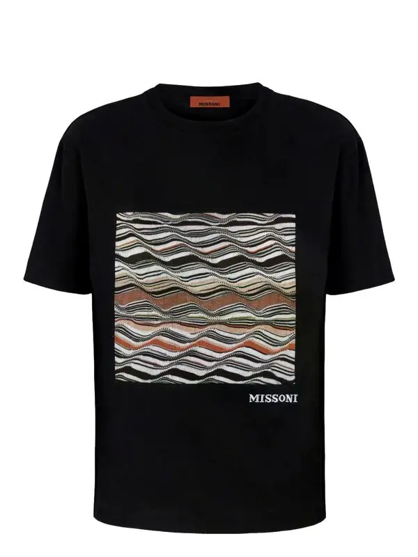 Missoni Wave-pattern T-shirt - Black