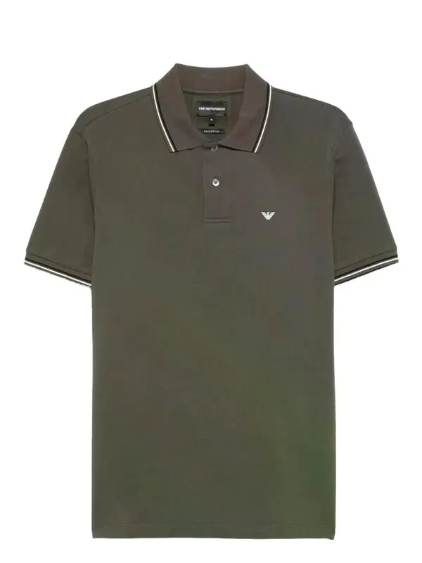 Emporio Armani Logo-motif Polo Shirt - Green