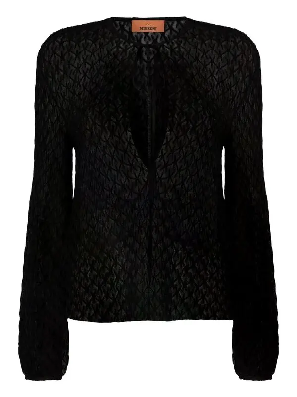 Missoni Keyhole Neck Textured Top - Black