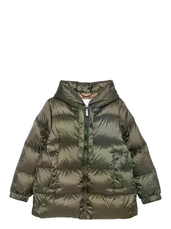 Max Mara Hooded Puffer Jacket - Green