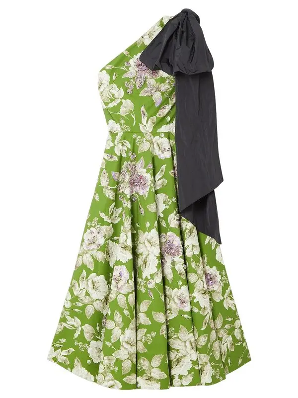Erdem Johanne One-shoulder Gown - Lime Green