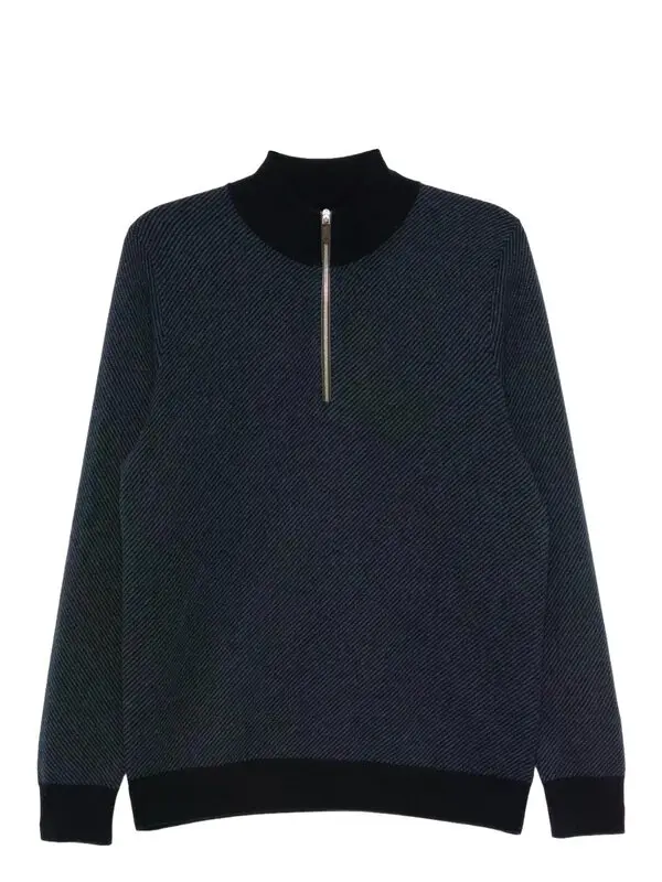 N.peal Temple Jacquard Sweater - Blue