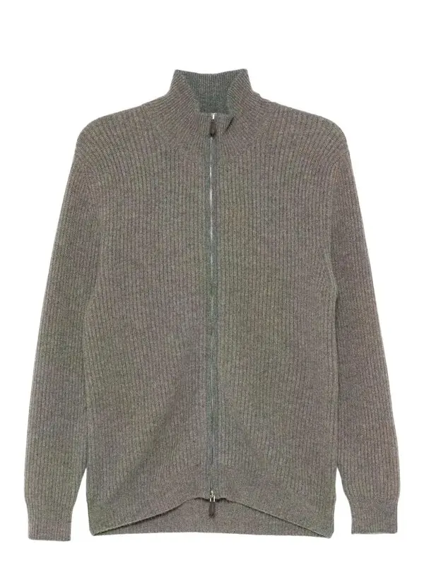 N.peal Lambeth Zip Sweater - Grey