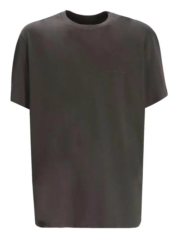 Armani Exchange Logo-embroidered Cotton T-shirt - Brown