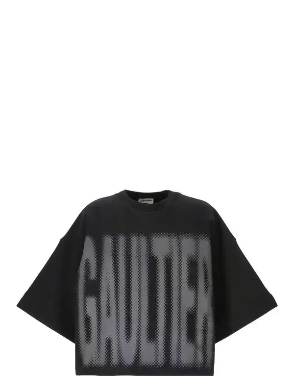 JEAN PAUL GAULTIER Halftone-logo Print T-shirt - Black