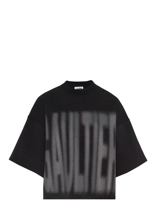 JEAN PAUL GAULTIER Halftone-logo Print T-shirt - Black