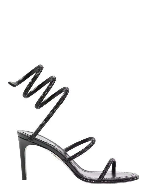 Rene Caovilla 80mm Cleo Sandals - Black