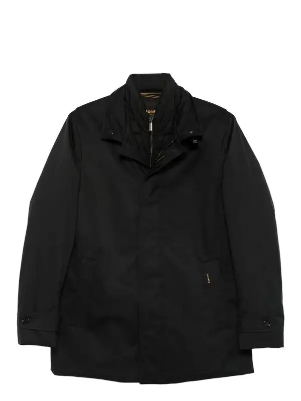 MOORER Quilted High-neck Jacket - Black