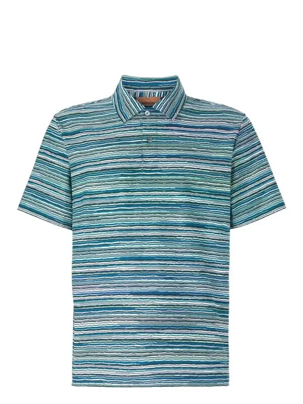 Missoni Striped Polo Shirt - Blue