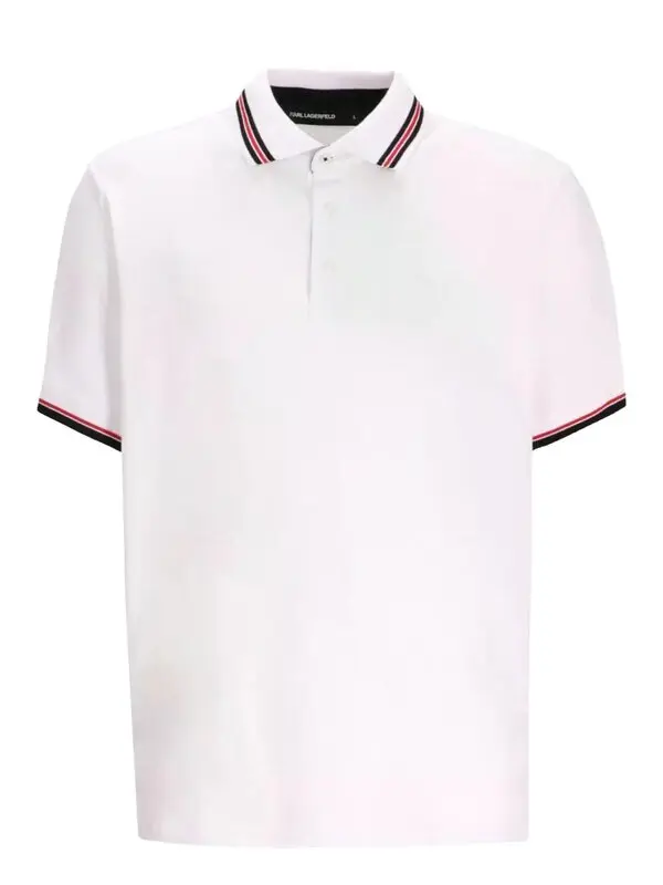 Karl Lagerfeld Cotton Polo Shirt - White