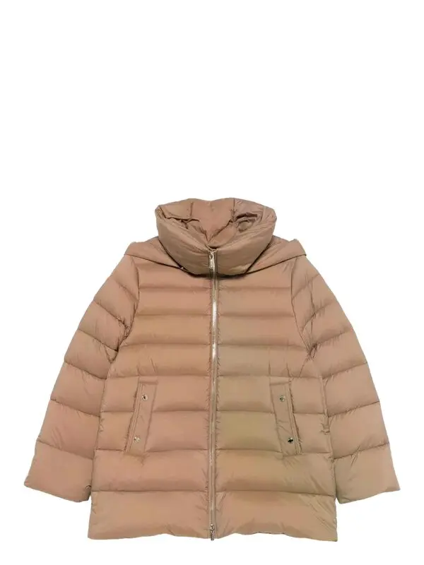 MOORER Natalia Hooded Quilted Jacket - Neutrals