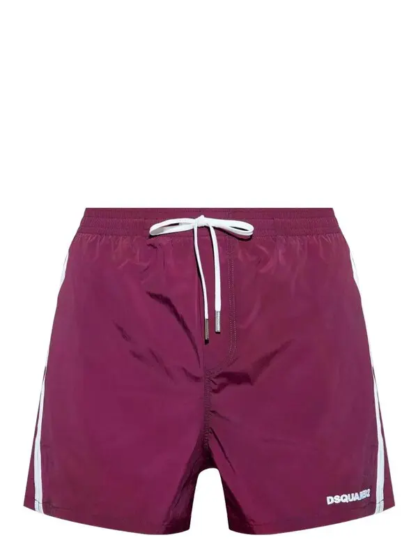 Dsquared2 Logo-embroidered Swim Shorts - Purple