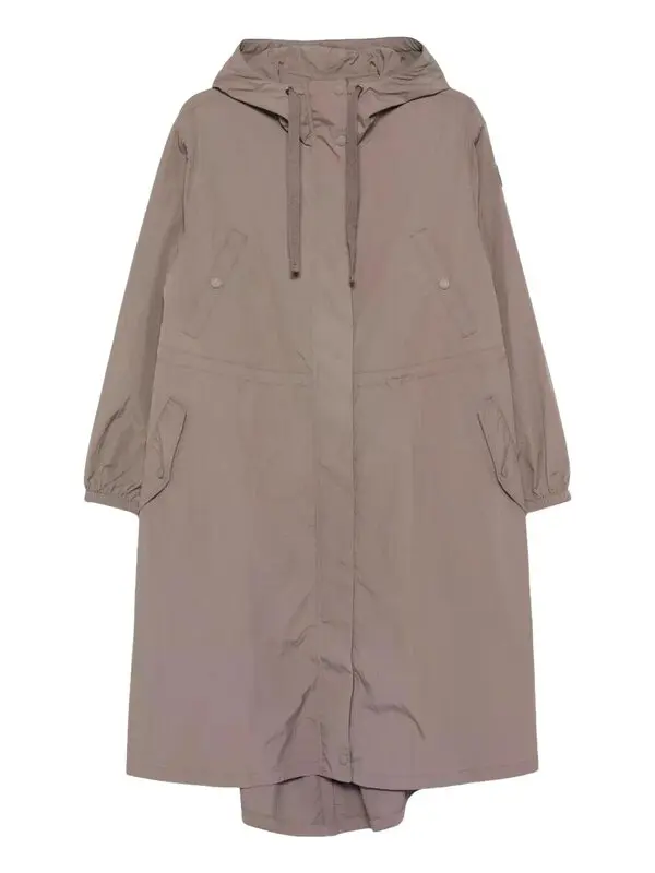 Kenzo Hooded Button-fastening Coat - Brown