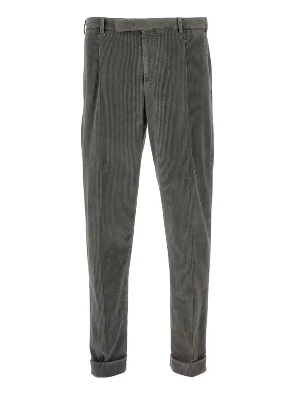 PT TORINO Ribbed Velvet Chinos - Grey