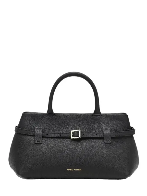 Manu Atelier Le Cambon Buckle-strap Leather Tote Bag - Black