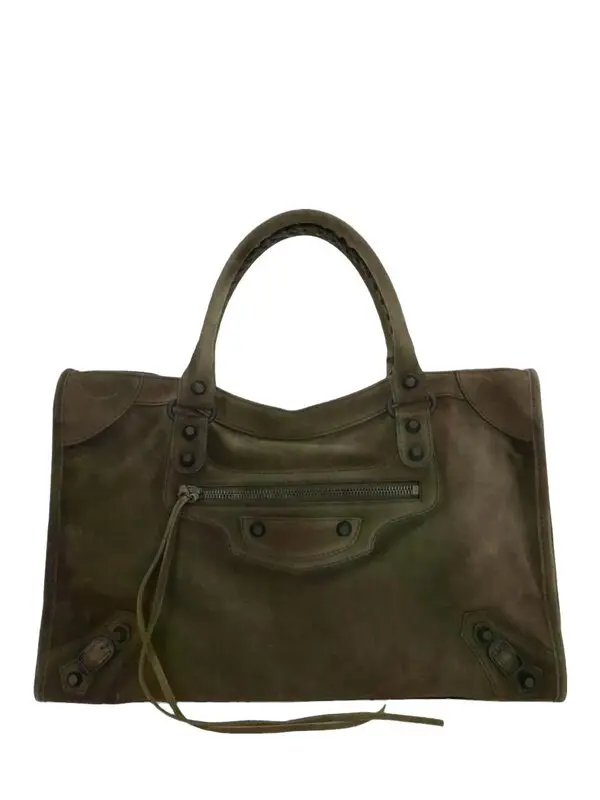 Balenciaga Medium Le City Suede Tote Bag - Brown