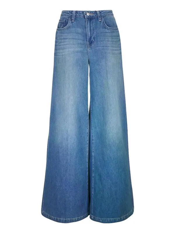 L'Agence Quincy Wide Leg Jeans - Blue