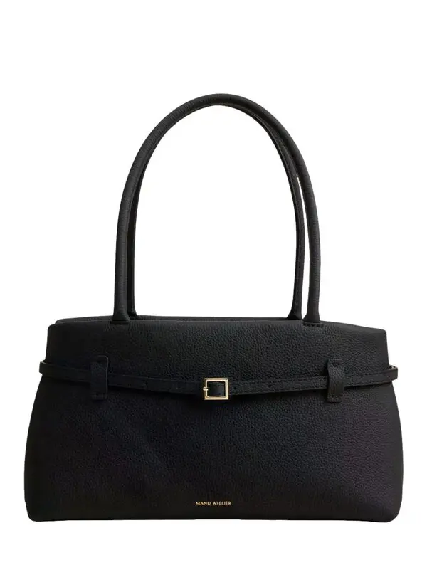 Manu Atelier Buckle-strap Top-handle Tote Bag - Black