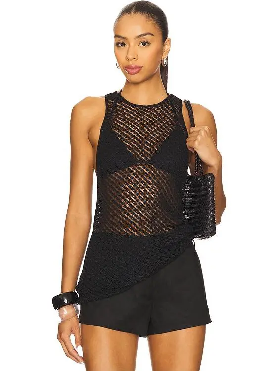 EAVES Calder Crochet Tank - Black