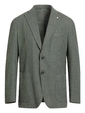 L.B.M. 1911 L. B.m. 1911 Blazer Military Size Wool, Polyester, Cotton, Silk, Polyamide - Green