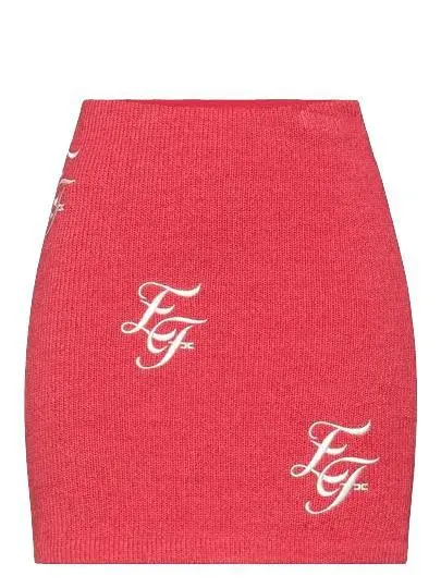 Elisabetta Franchi Mini Knitted Pencil Skirt - Red
